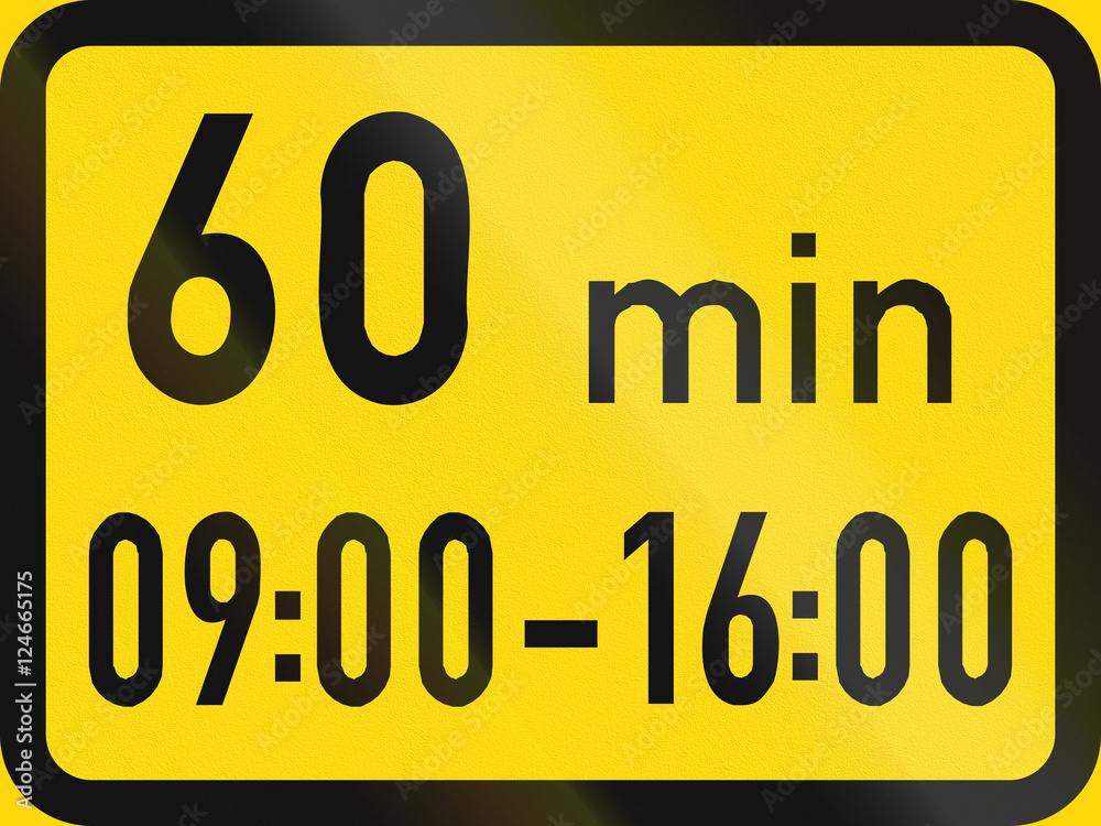 Temporary road sign used in the African country of Botswana - Parking ...