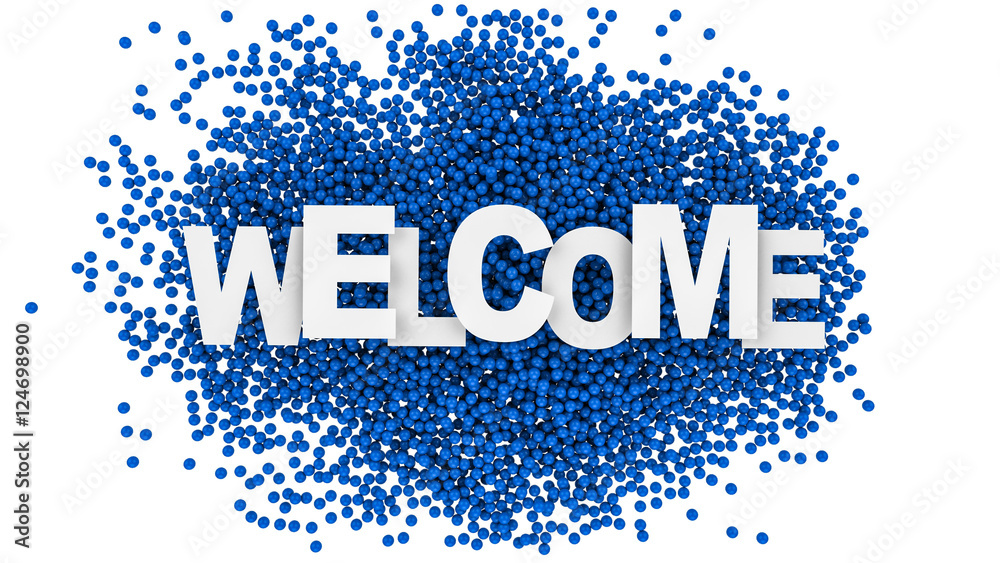 Welcome sign over colorful background. 3d illustration. Stock ...