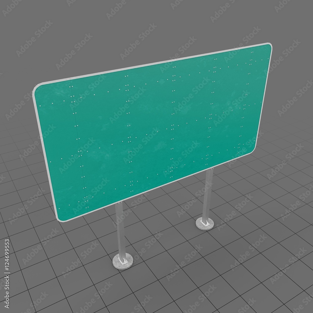 Highway Sign 2 Stock 3D asset | Adobe Stock