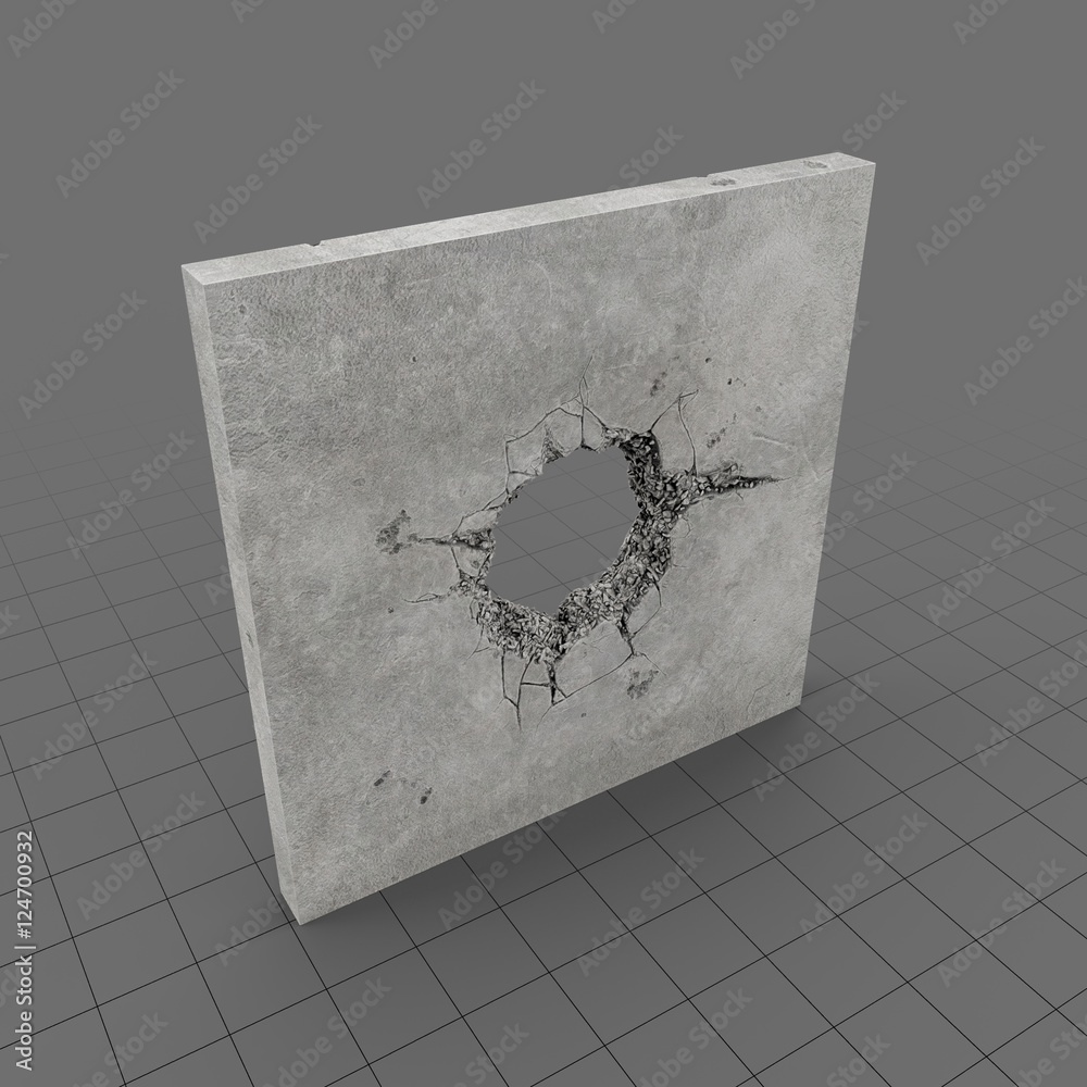 Structural Impact Concrete 1 Stock 3D asset | Adobe Stock