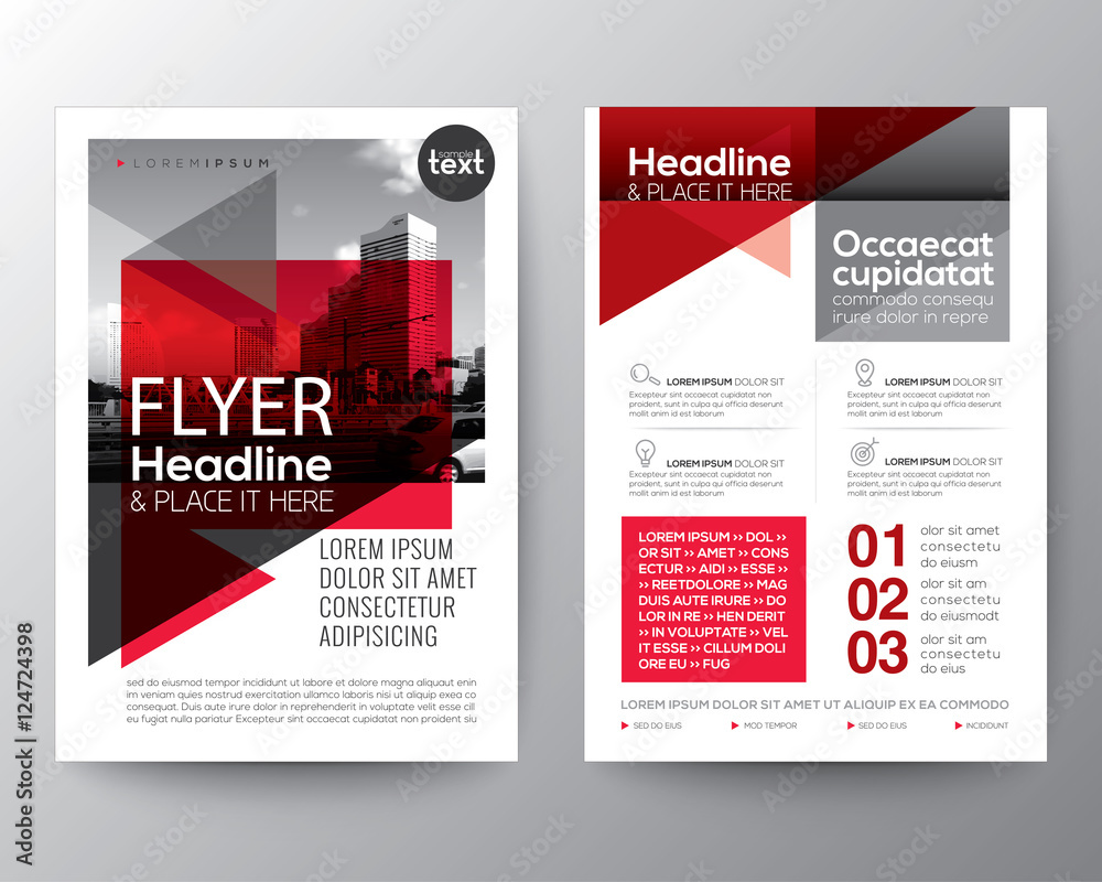 Abstract red background for Poster Brochure Flyer design Layout Stock ...