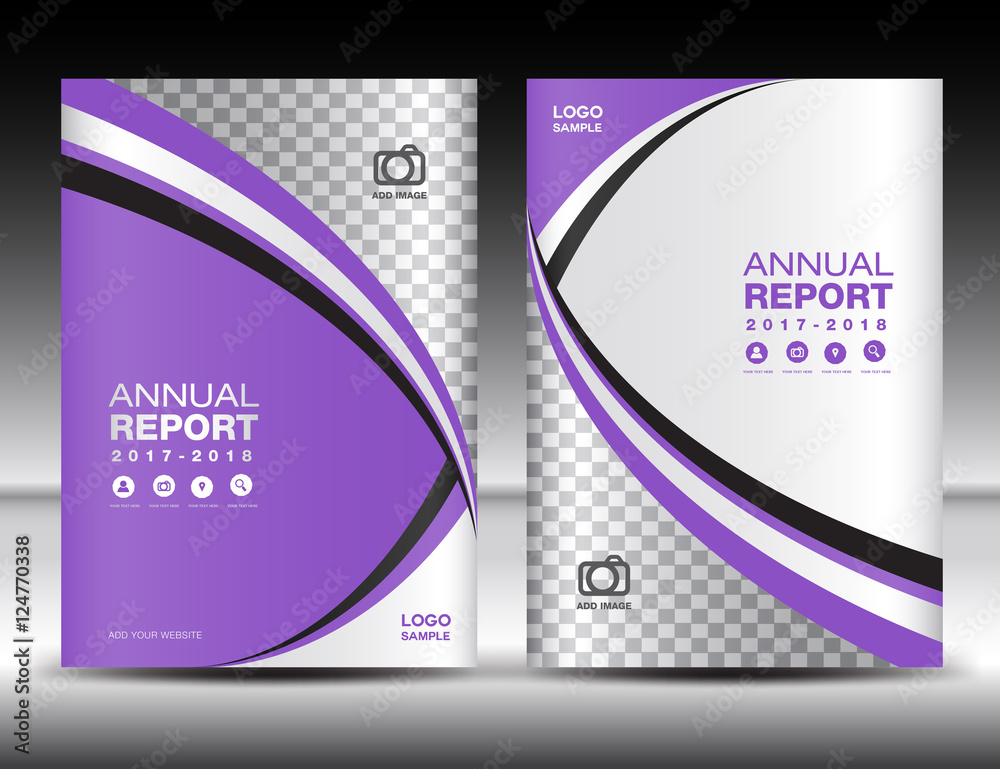 Purple Cover template, cover annual report, cover design busines Stock ...