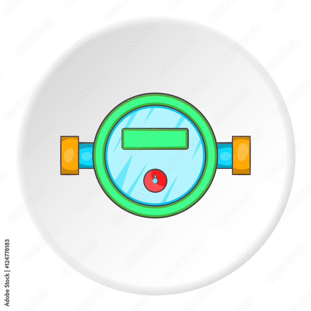Water meter icon. Cartoon illustration of water meter vector icon for ...