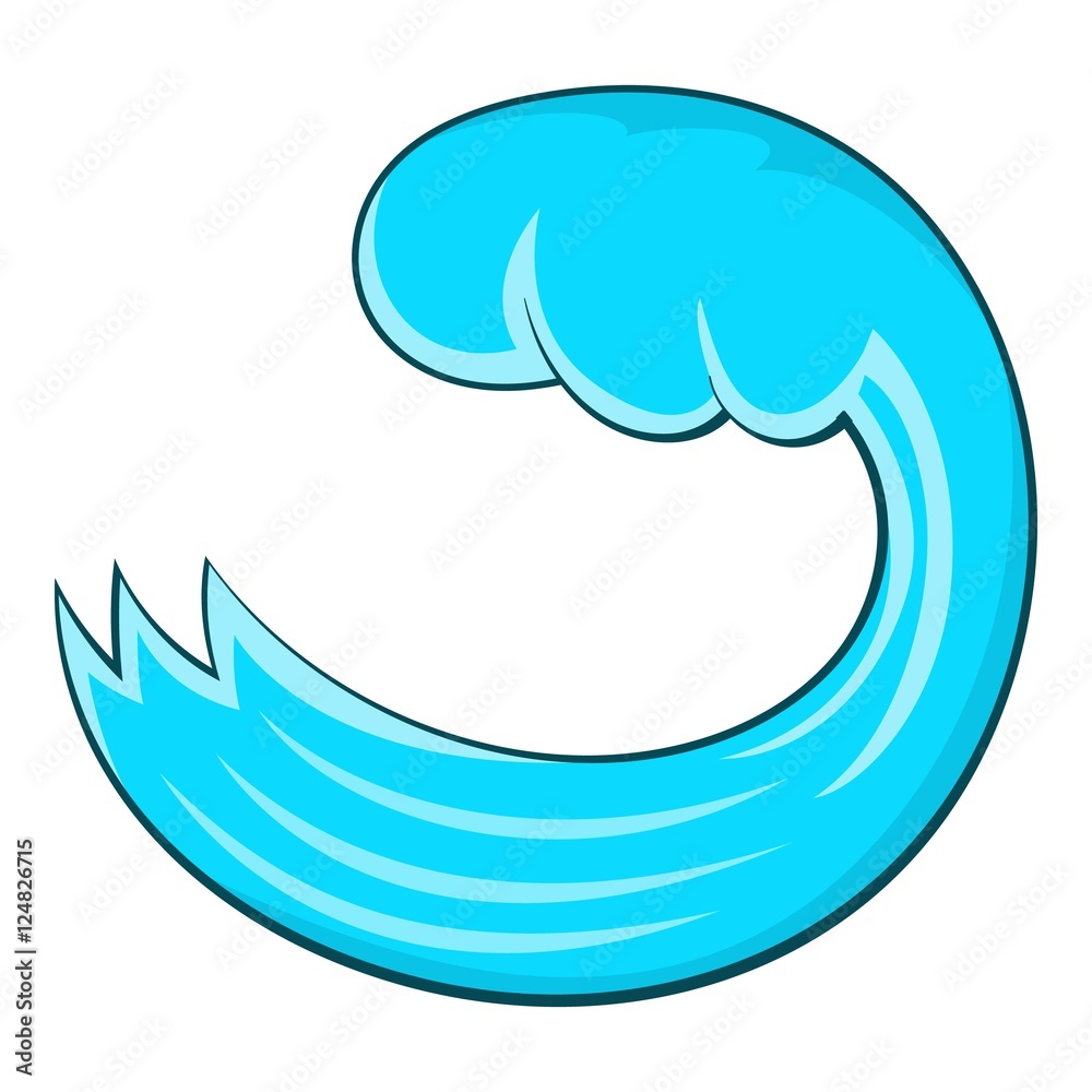 Wave icon. Cartoon illustration of wave vector icon for web Stock ...