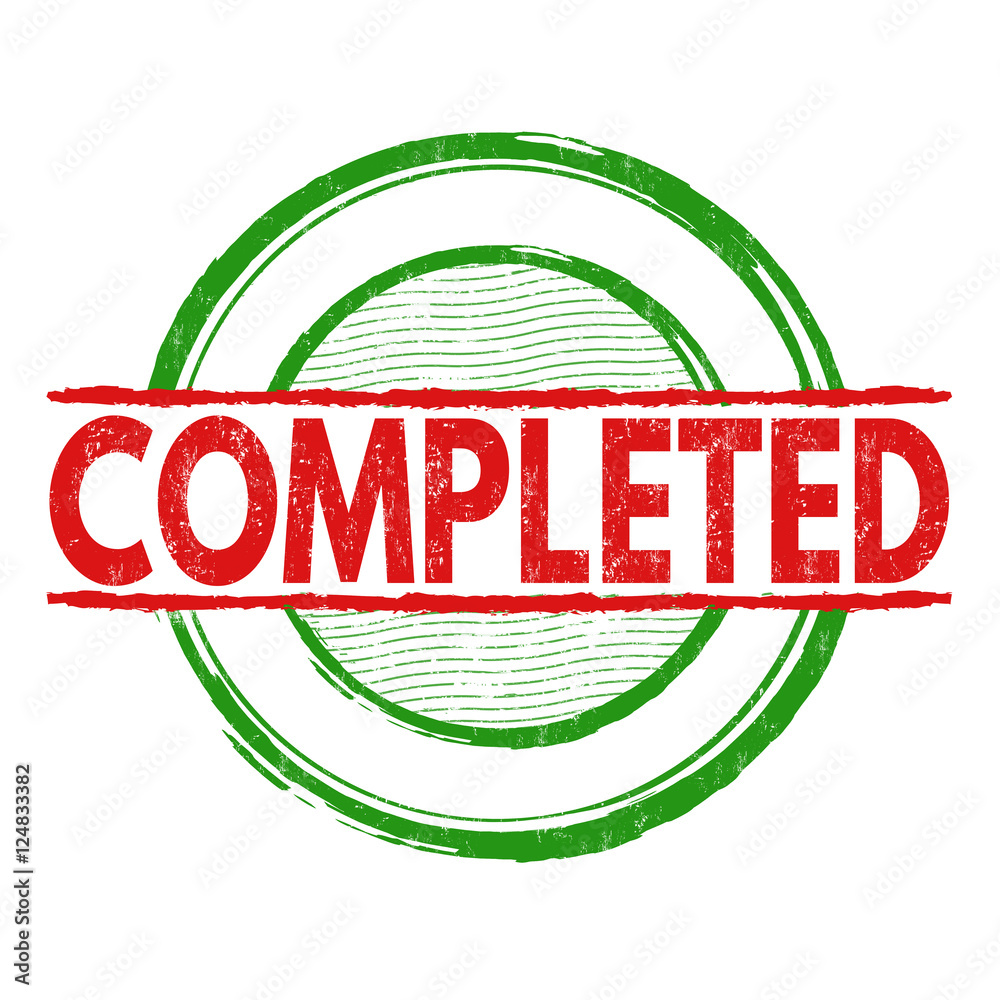Completed sign or stamp Stock Vector | Adobe Stock