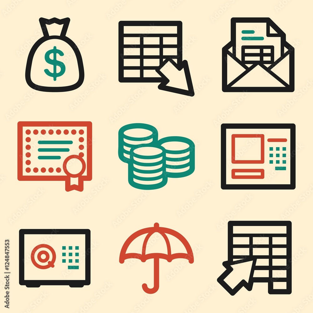 Finance icon, business vector web sign. Money infographics symbo Stock ...