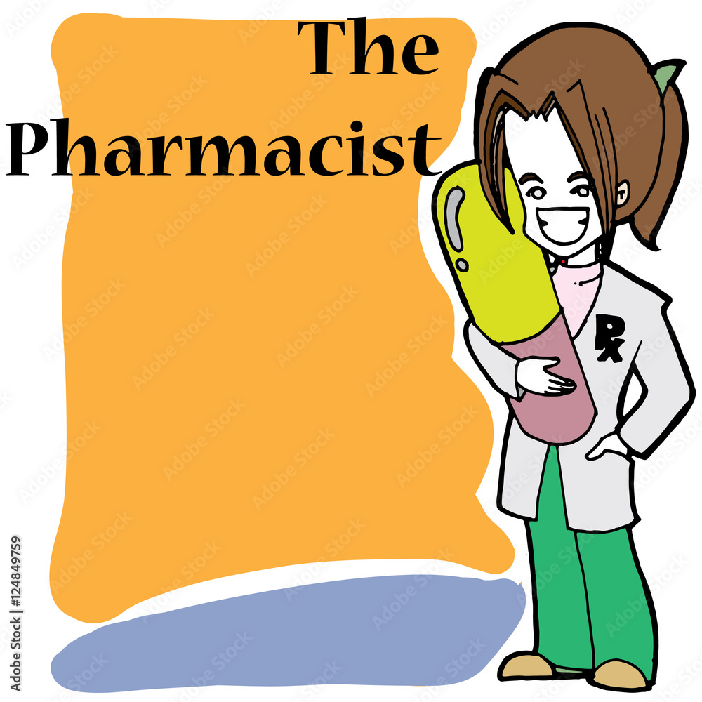 pharmacist cartoon vector character Stock Illustration | Adobe Stock