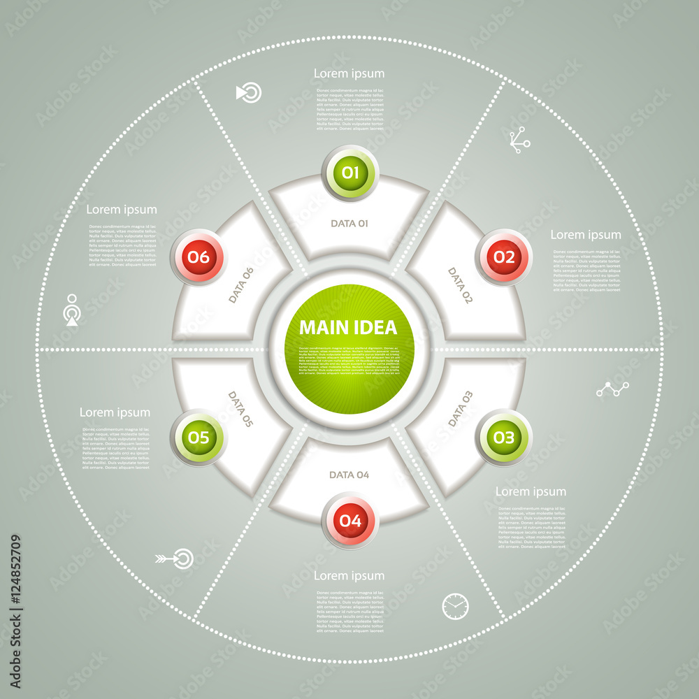 Vector circle infographic. Template for diagram, graph, presentation ...