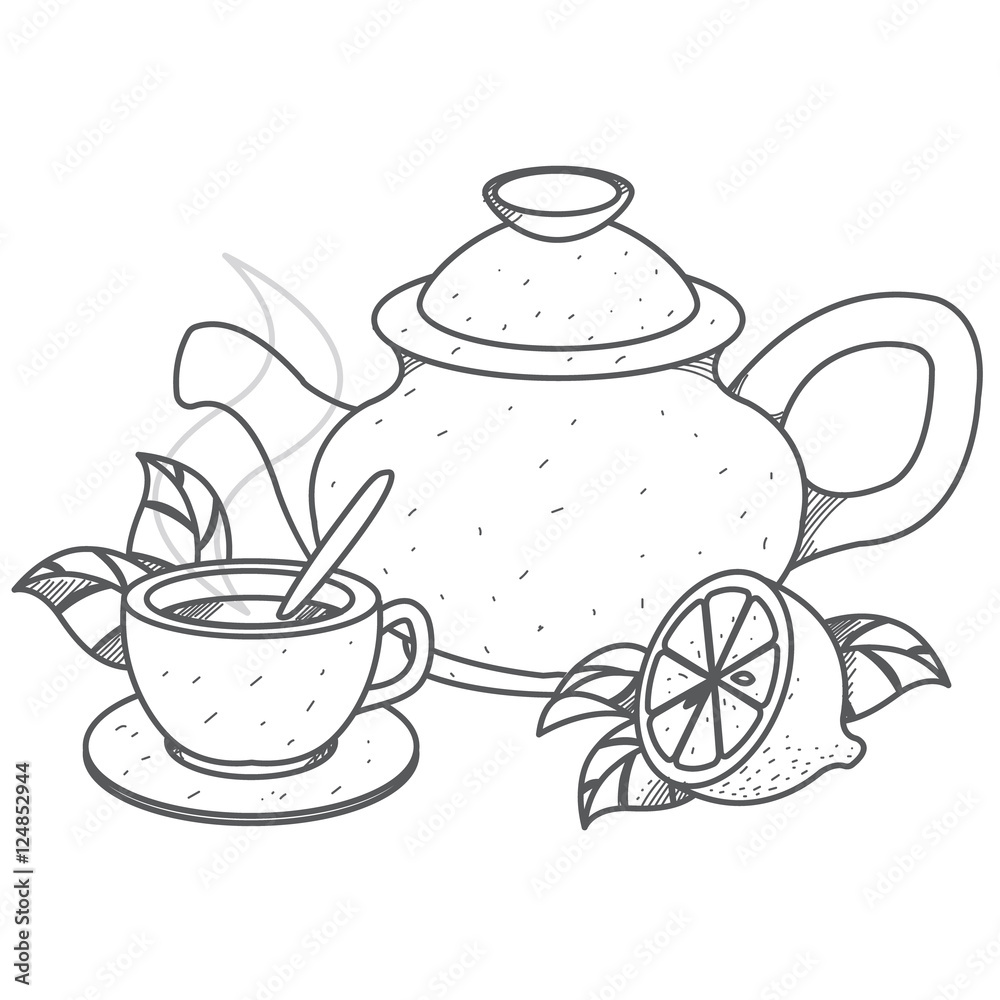 Cup Of Tea Drawing