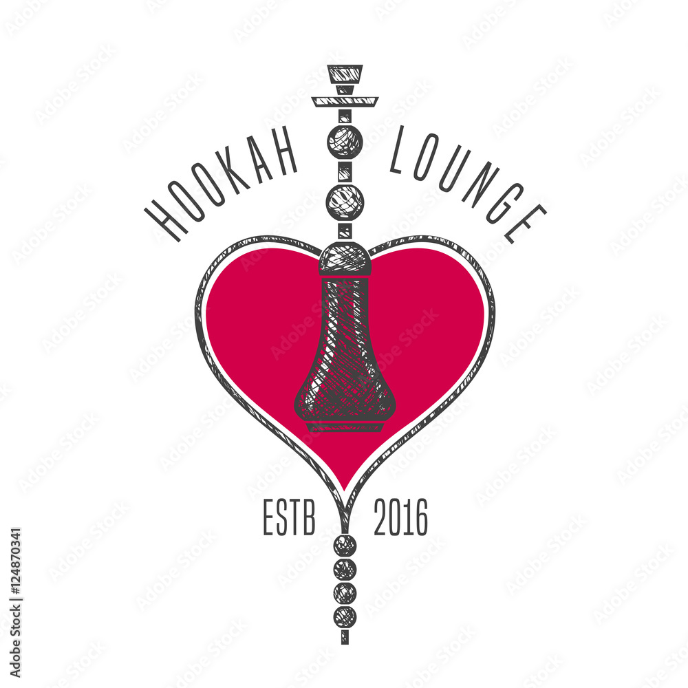 Hookah vector logo, icon, symbol, emblem, sign Stock Vector | Adobe Stock