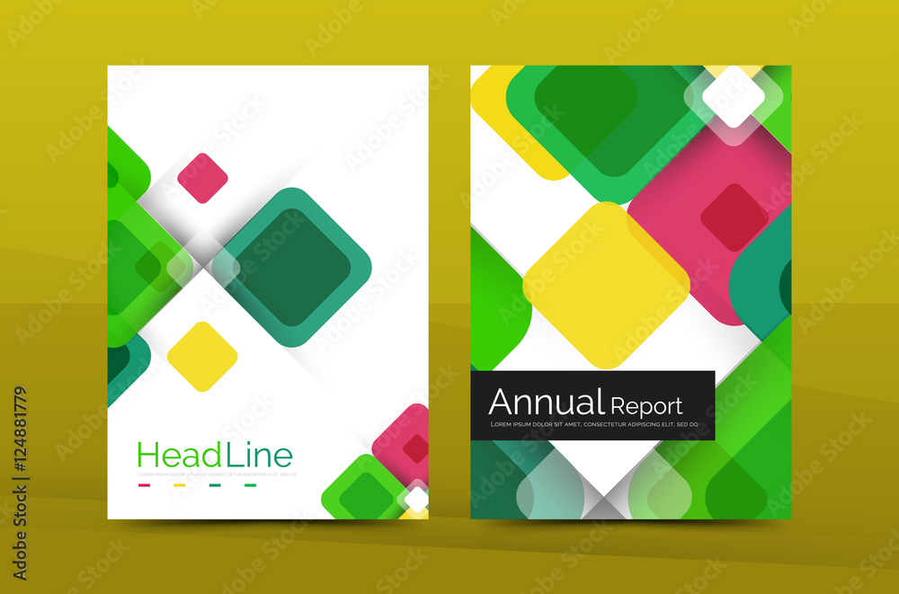 Geometric abstract background, business company annual report template ...