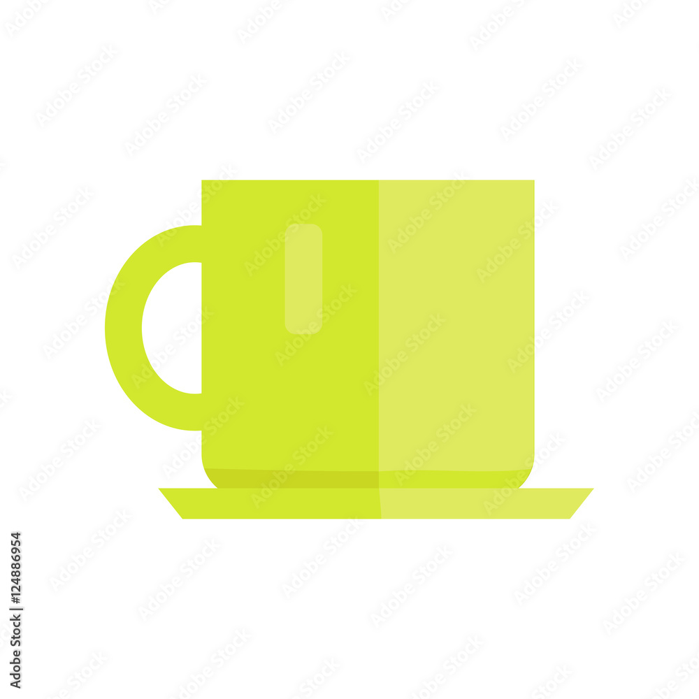 Cup Vector Illustration in Flat Style Design. Stock Vector | Adobe Stock