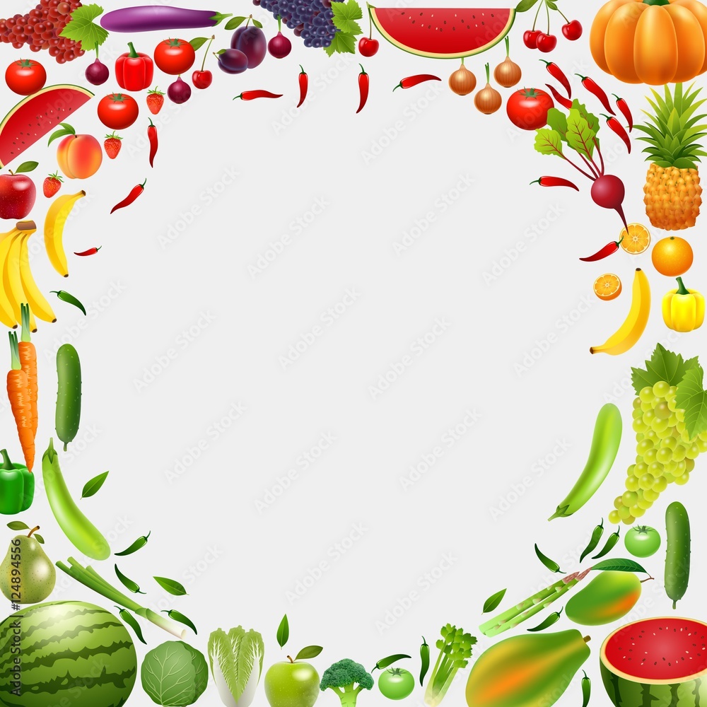 Healthy Food Page Border