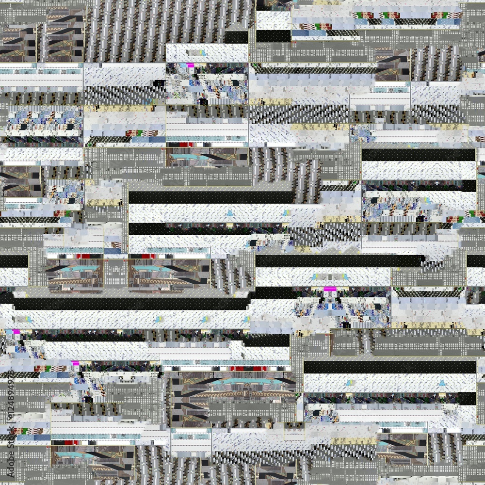Computer glitch illustration. Digital generated this images. Seamless ...