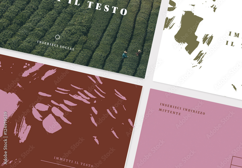 Set di cartoline grassetto Stock Template | Adobe Stock