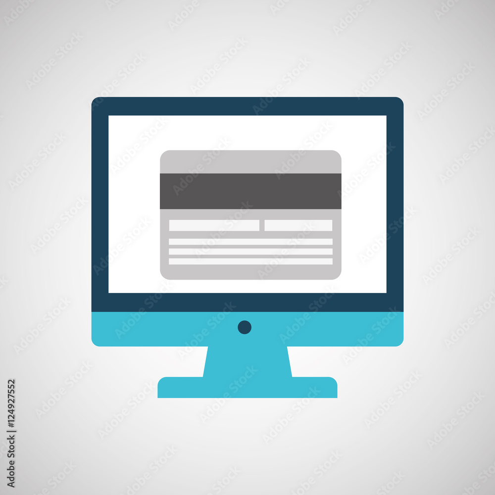 technology monitor icon credit card isolated vector illustration eps 10 ...