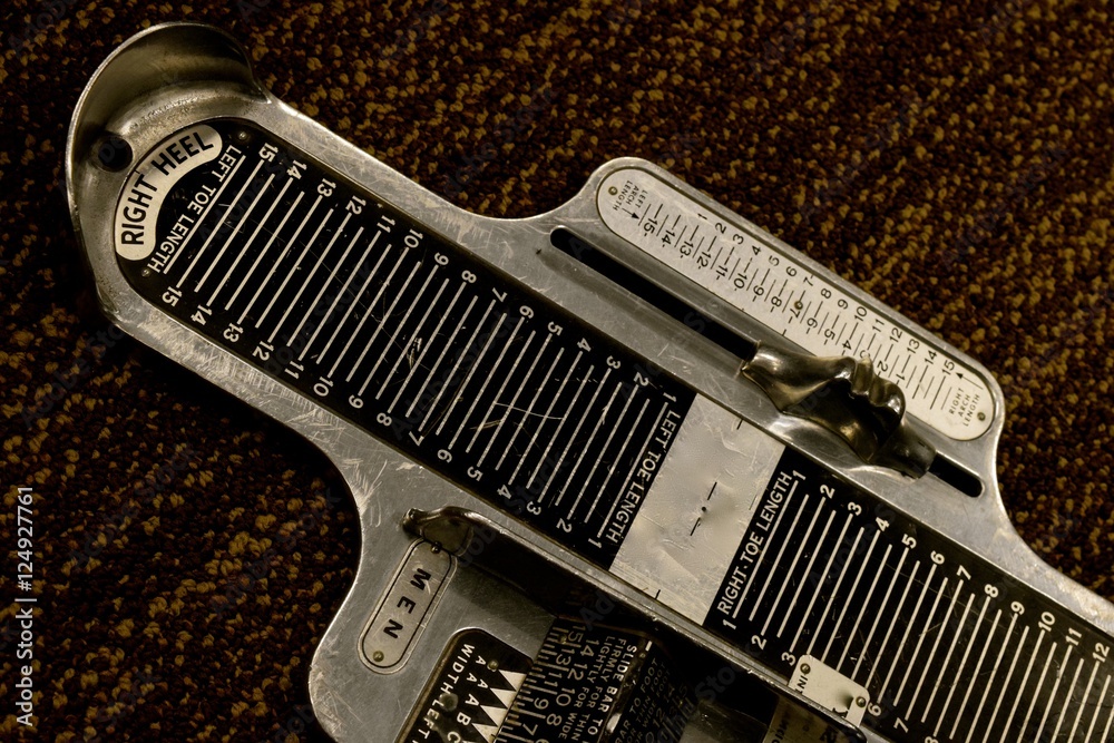 FootMeasure / a Metal tool to measure foot size to determine shoe size ...