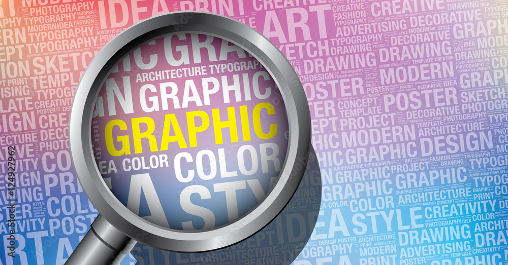 Graphic in design word cloud concept of creativity vector illustration ...
