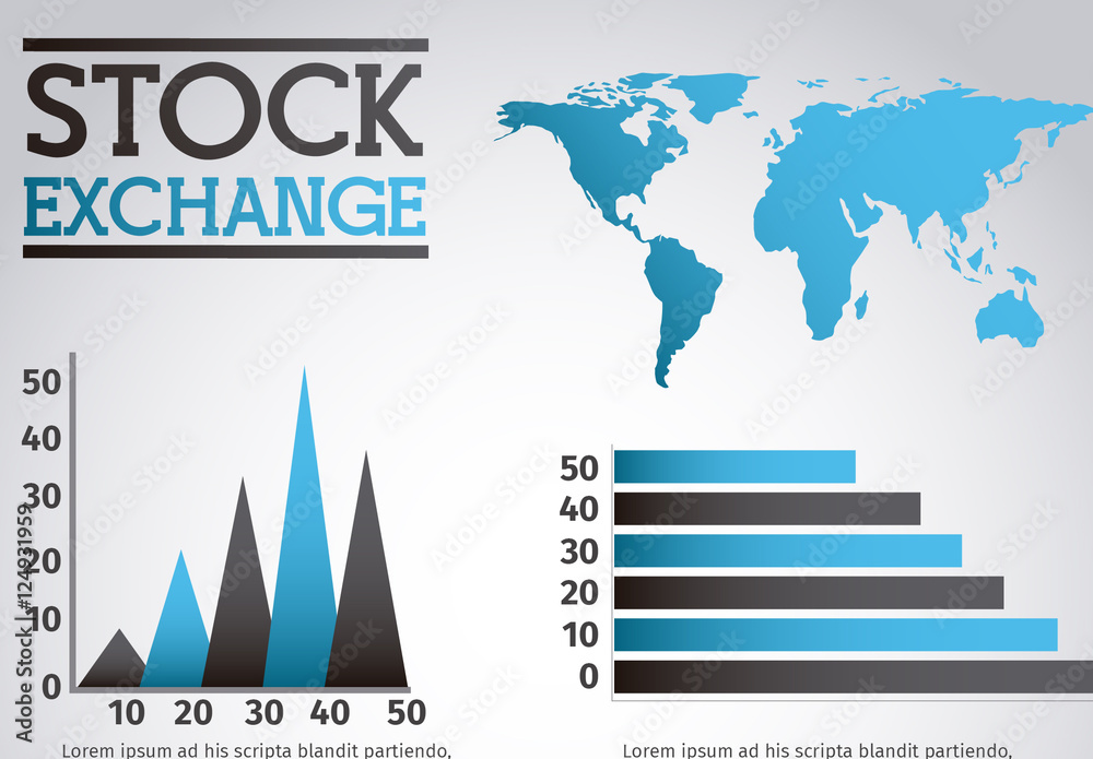 Blue And Black Stock Market Money Chart Infographic Template Stock ...