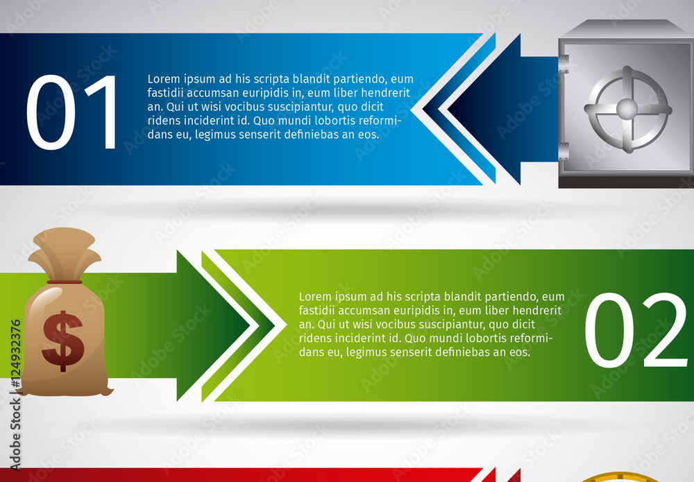 Blue Green Red And Yellow Finance Infographic Template Stock Template ...