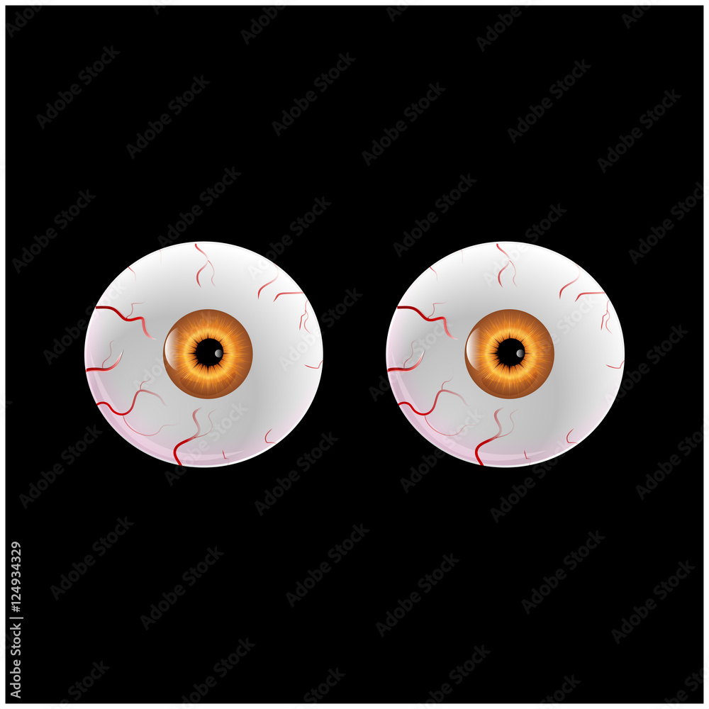 Eyes Pupil Icon Symbol Design. Vector illustration isolated on b Stock ...