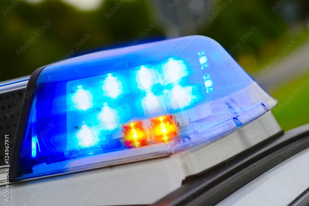 Blaulicht Polizei Stock-Foto | Adobe Stock