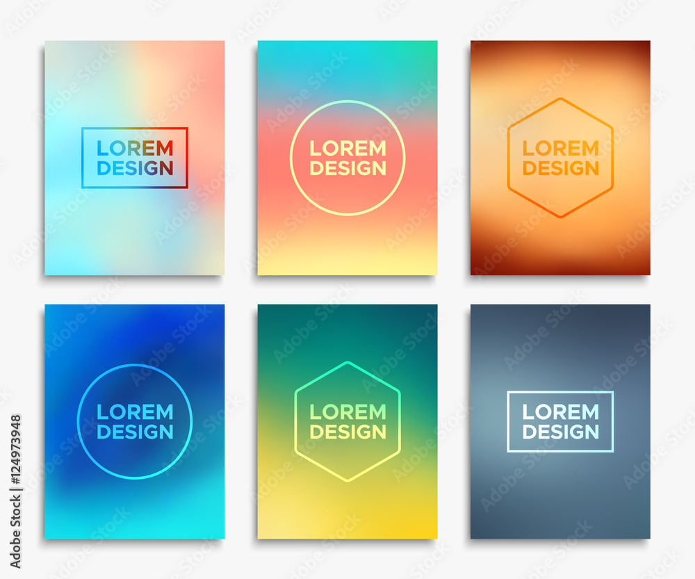 Brochure or flyer layout in A4 size. Abstract geometric shapes on ...