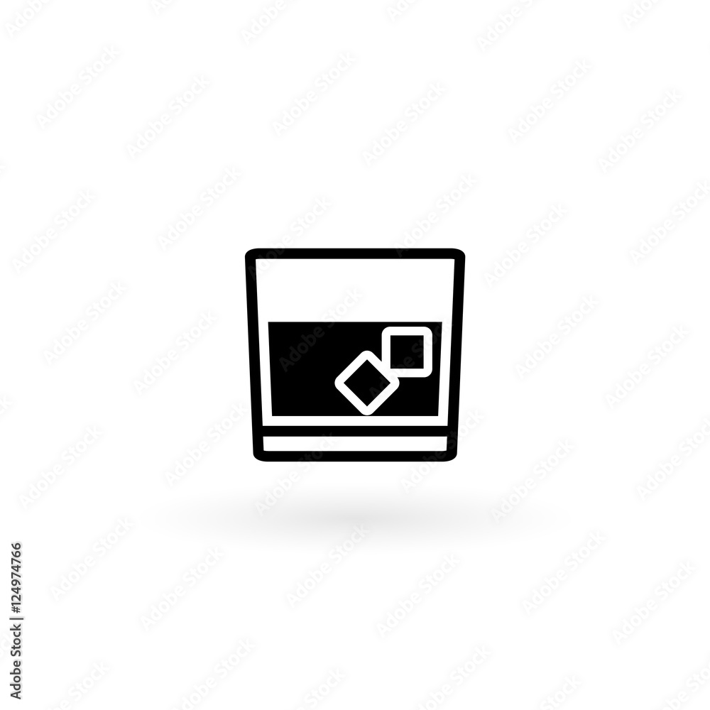 flat glass icon Stock Vector | Adobe Stock