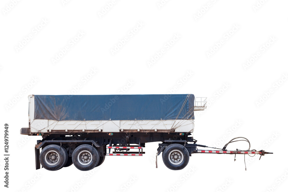 Trailer for hauling cars truck isolated on white background. Stock ...