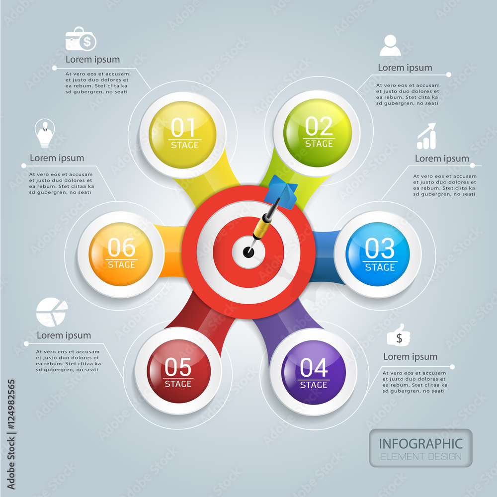 Target marketing to success infographic design.can used for banner ...