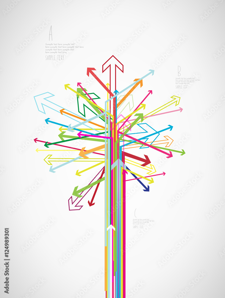 Colorful arrow tree created with place for your text. Stock Vector ...