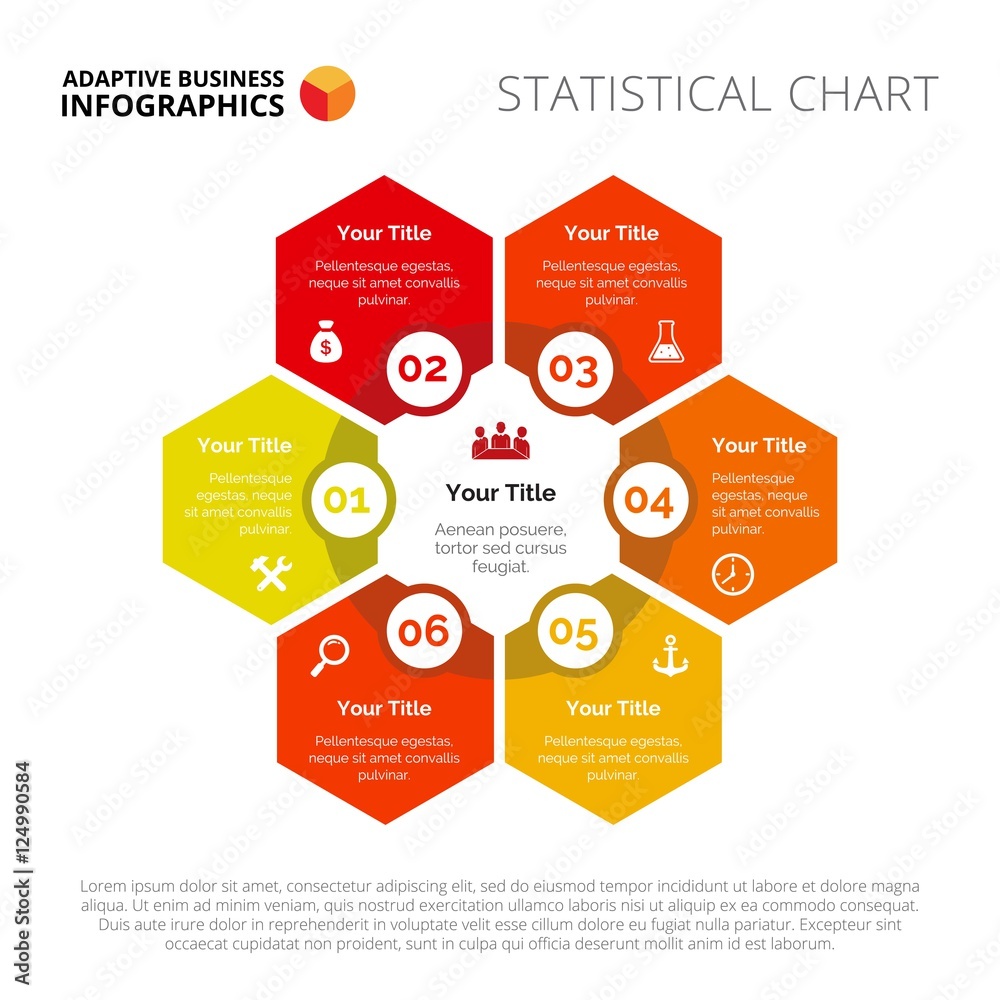 Hexagon Infographic Diagram Template Stock Vector | Adobe Stock