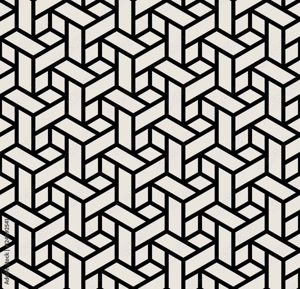 Abstract geometric black and white graphic design print 3d cubes ...