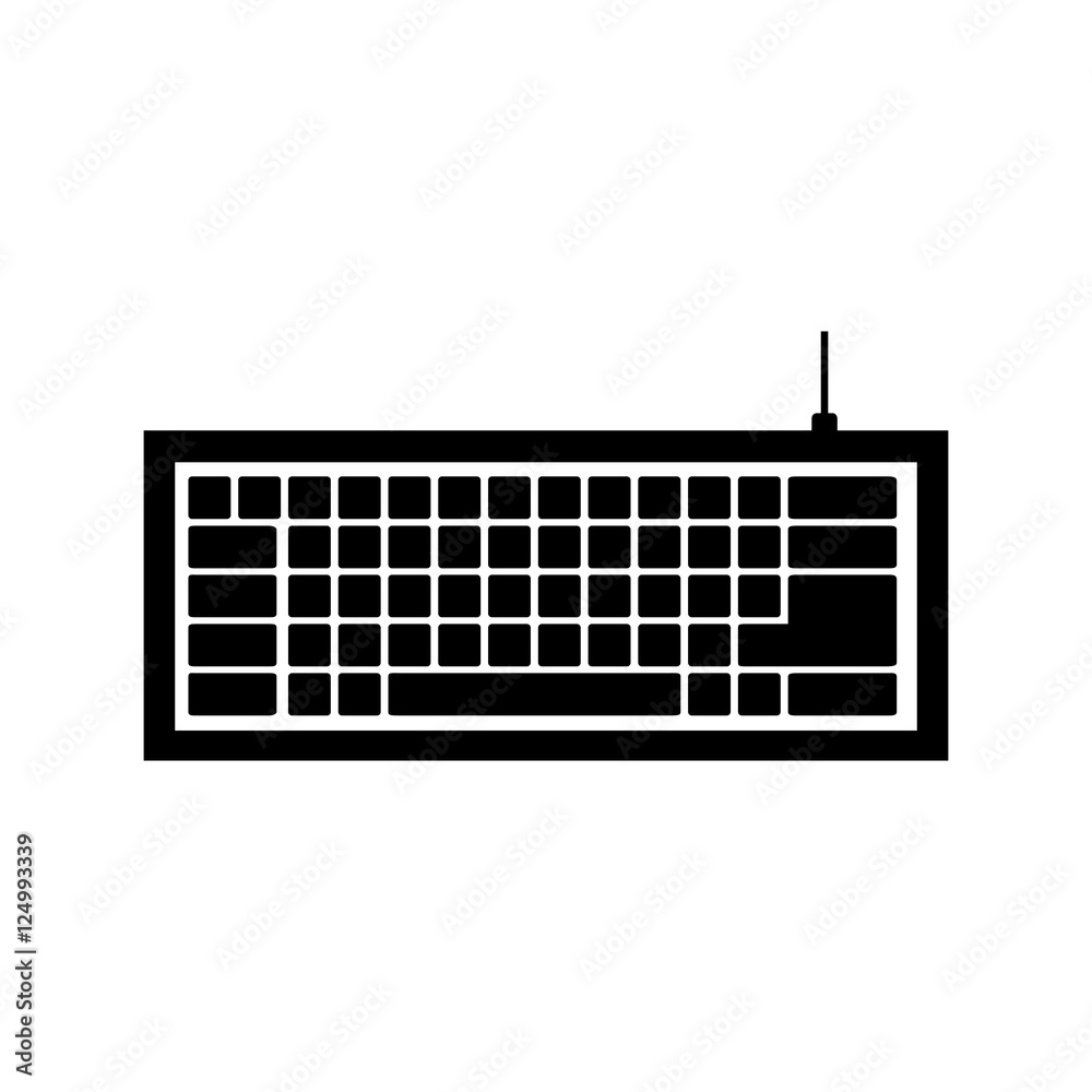 computer keyboard icon image vector illustration design Stock Vector ...