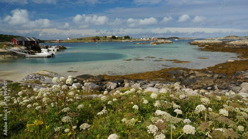 Norway fjord and landscape view - clouds time lapse, Froya island ...