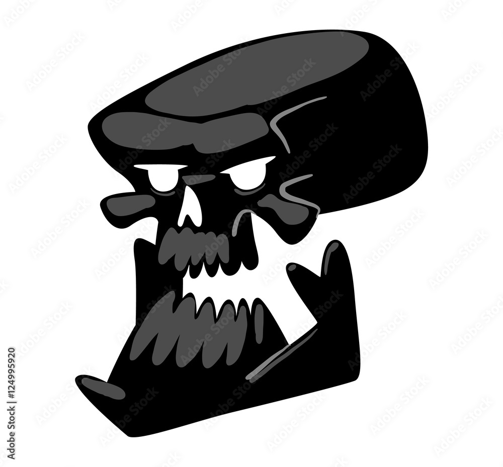 Skull face illustration isolated on white background. Stock Vector ...