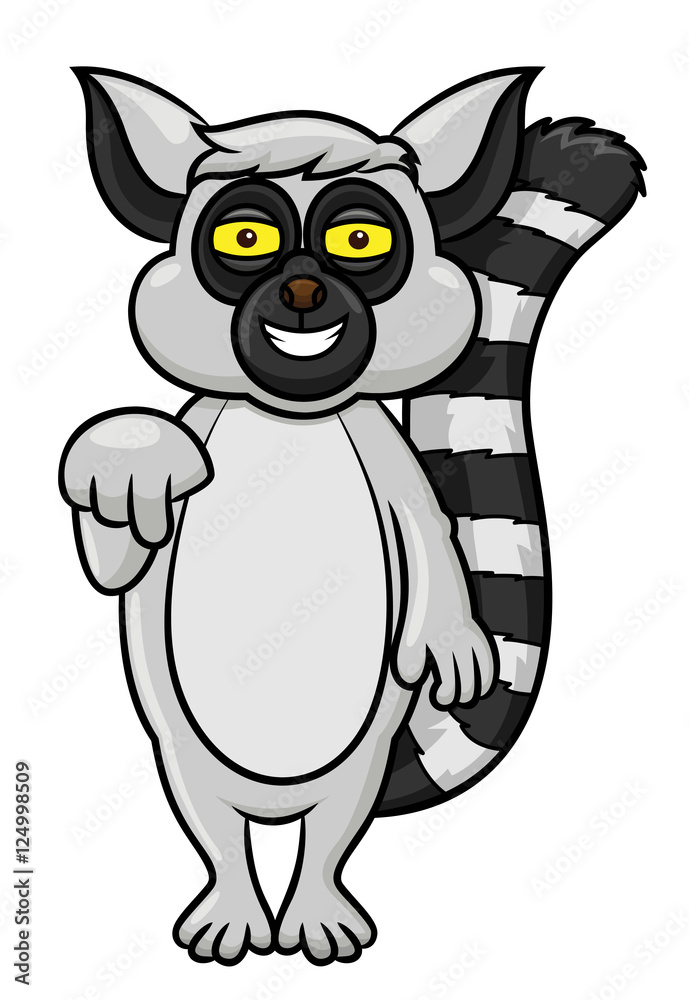 Lemur Cartoon Stock Vector | Adobe Stock
