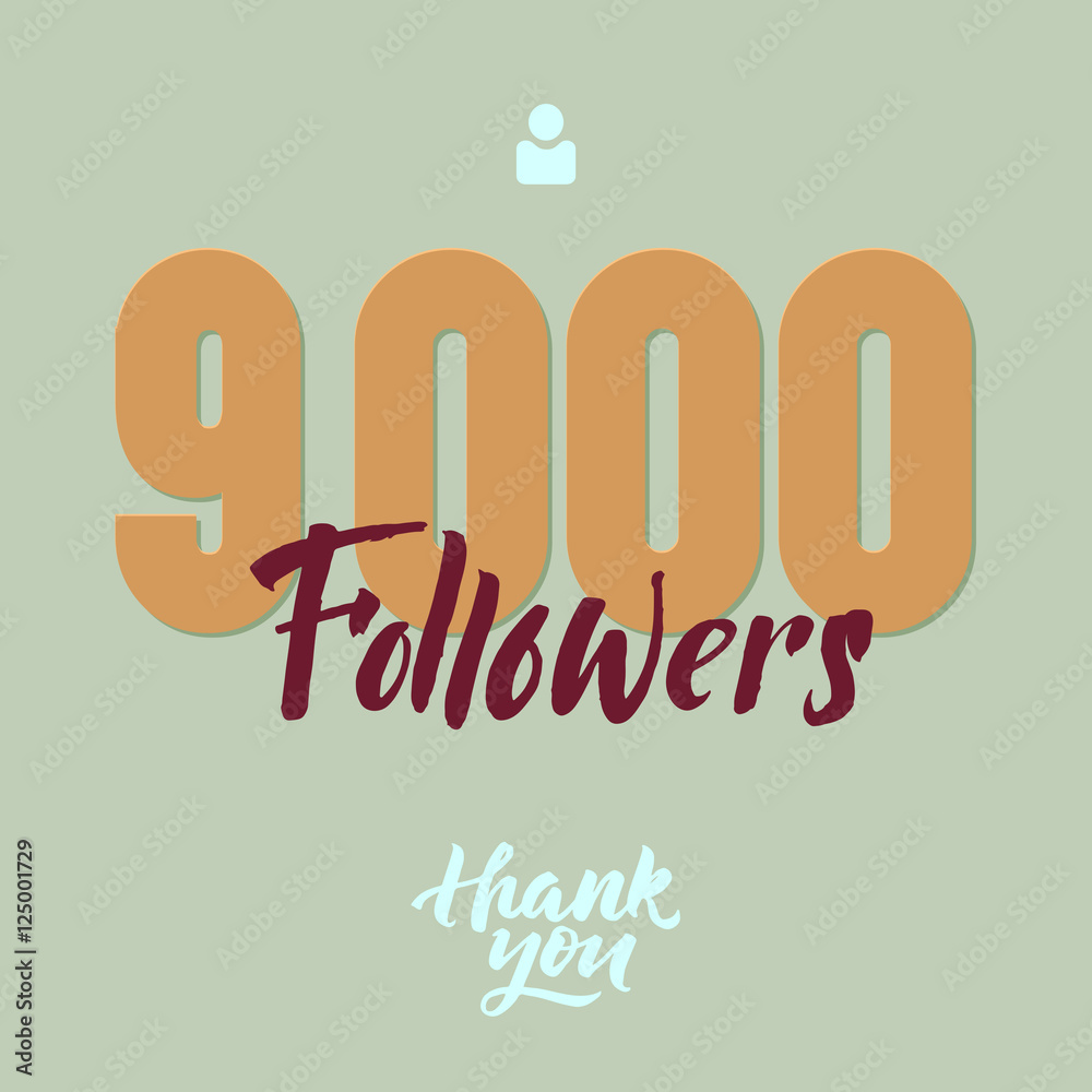 Vector thanks design template for network friends and followers. Thank ...