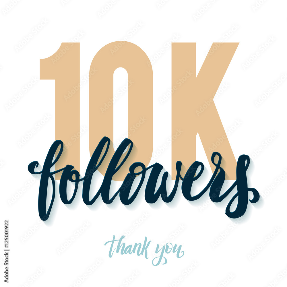 Vector thanks design template for network friends and followers. Thank ...