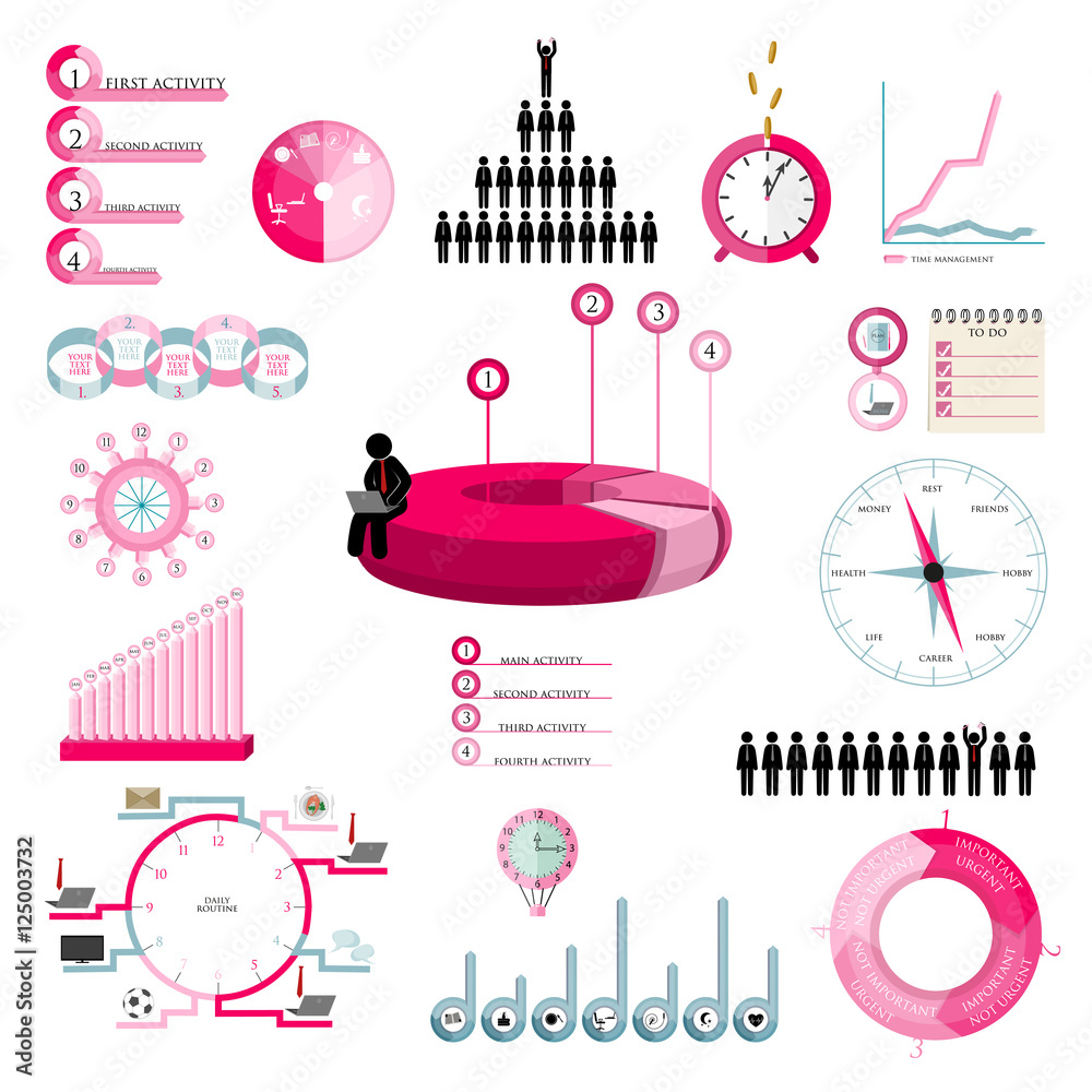 Time management infographic Stock Vector | Adobe Stock