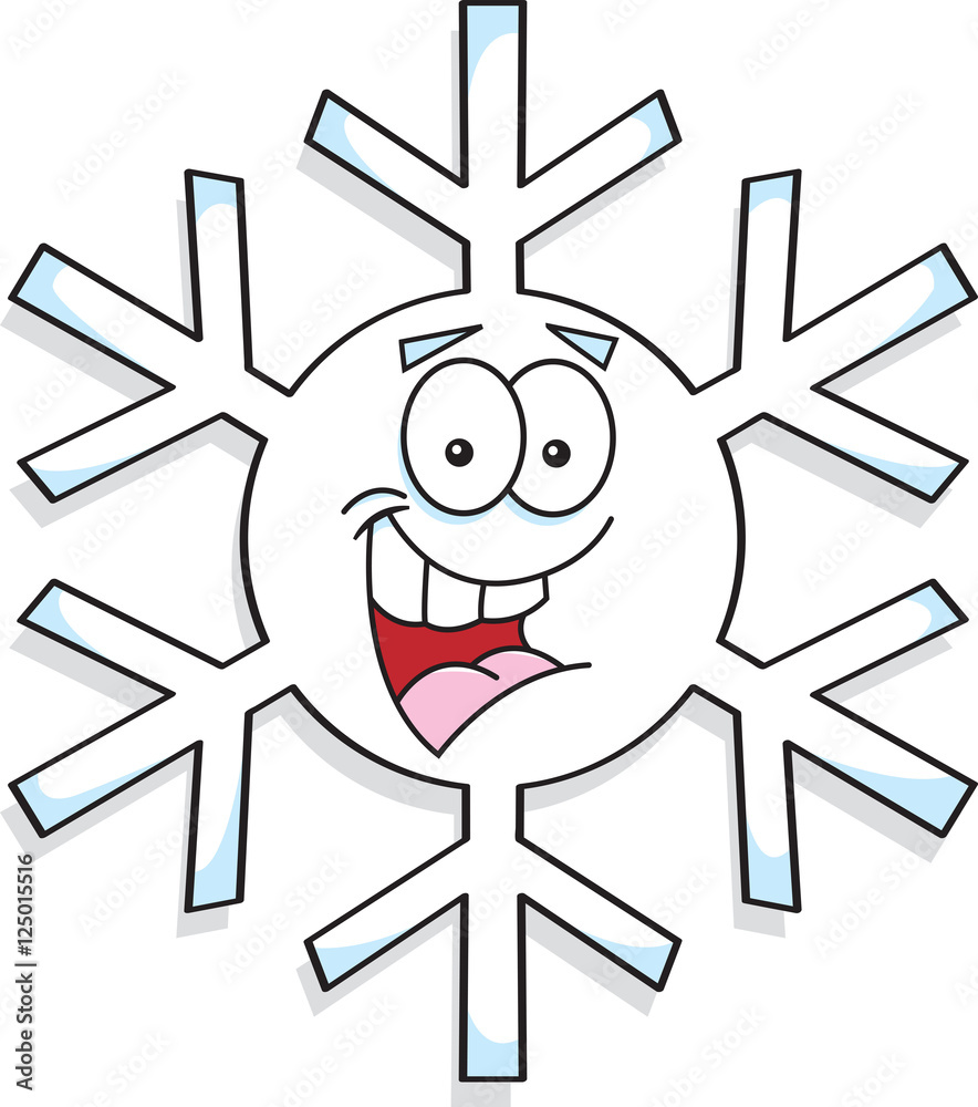 Cartoon illustration of a snowflake. Stock Vector | Adobe Stock
