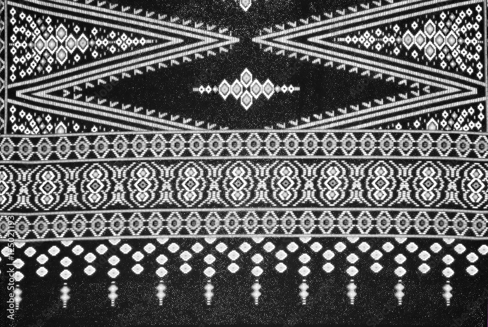 Pattern of beautiful South East Asean traditional batik in black and ...