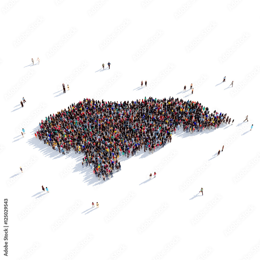 people group shape map Honduras Stock Illustration | Adobe Stock