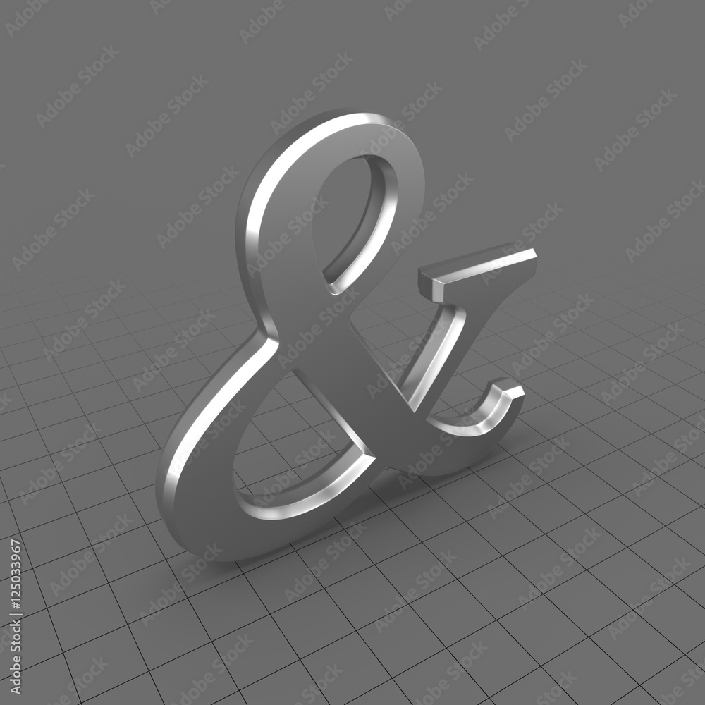 Ampersand Symbol 1 Stock 3D asset | Adobe Stock