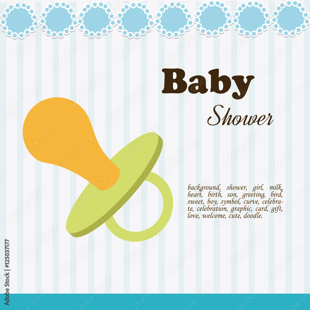 Baby shower design over white background,vector illustration Stock ...