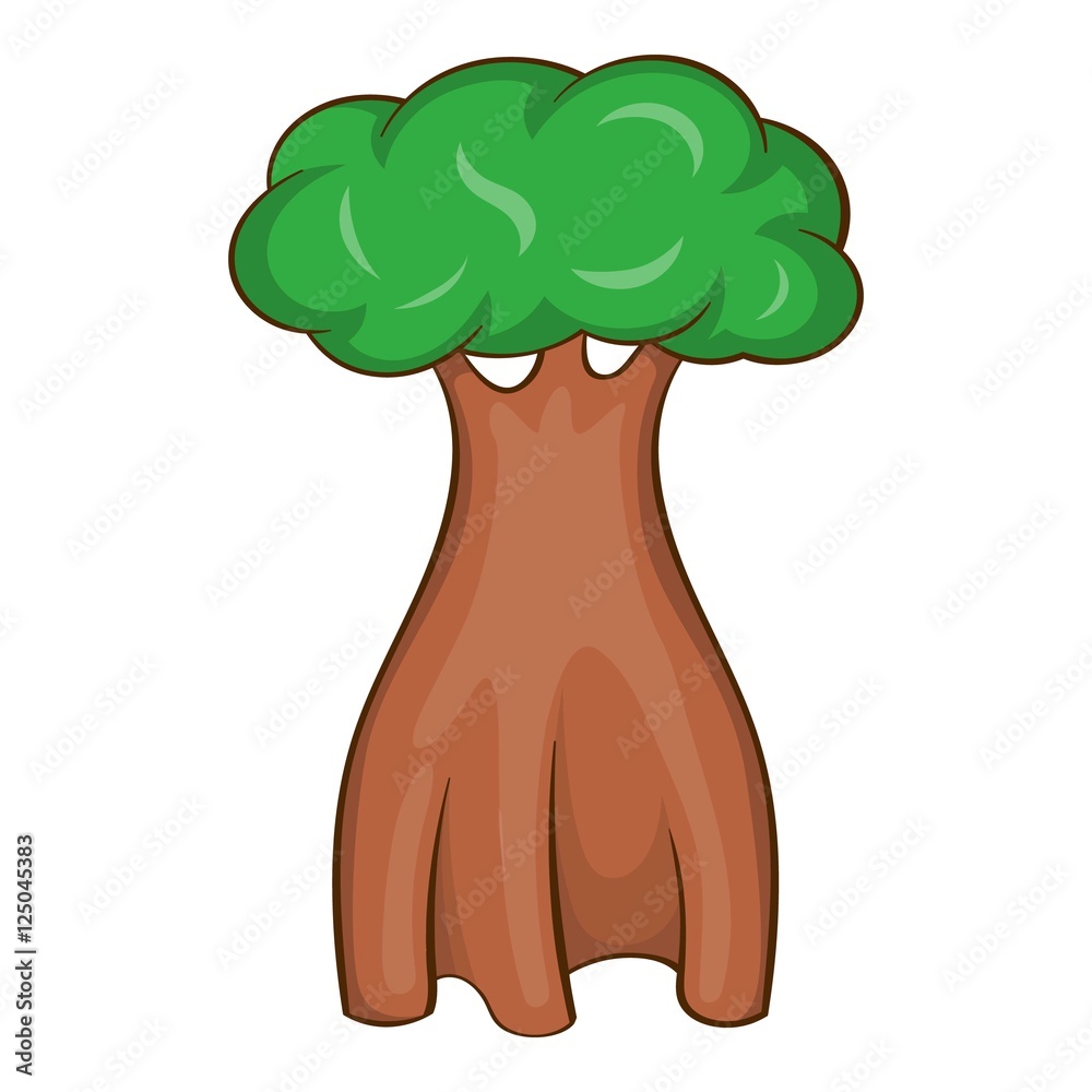 Australia bottle tree icon. Cartoon illustration of Australia bottle ...