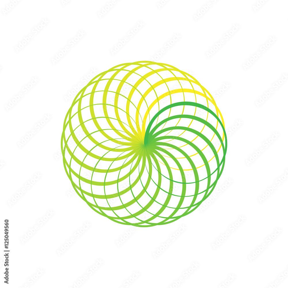 Eco icon green abstract symbol. Vector illustration isolated on the ...