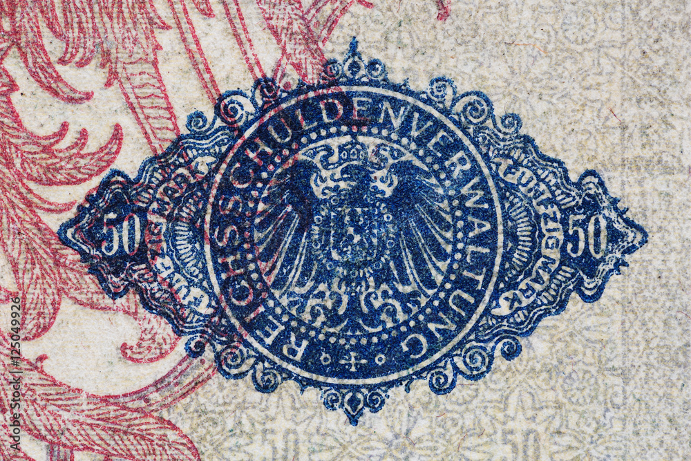 Photo & Art Print eagle - an element of the old banknote, macro shot ...