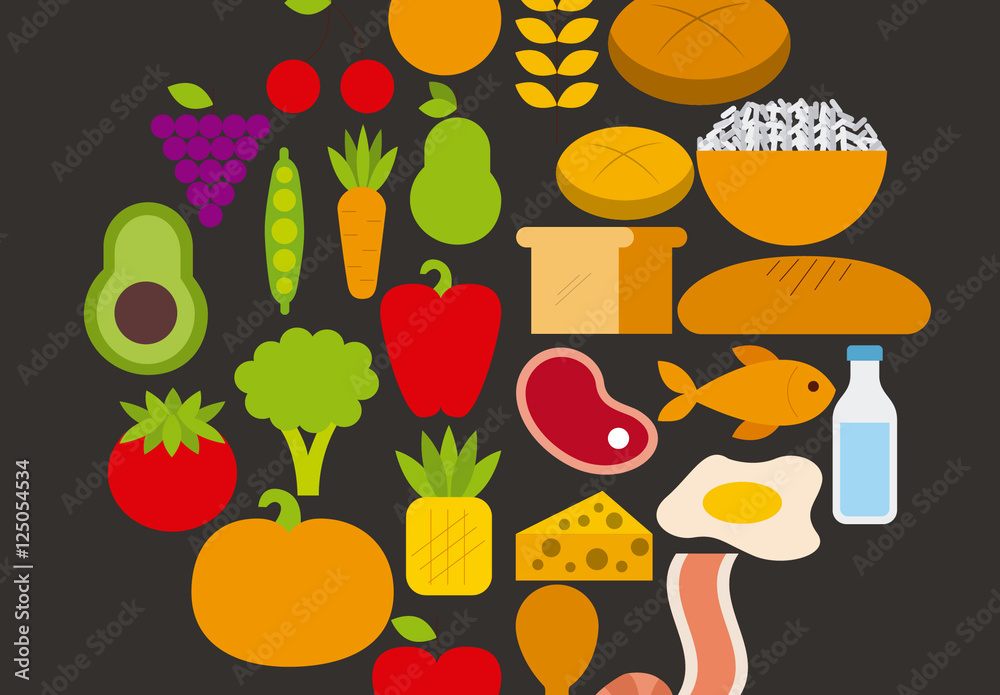 Food Icon Set Stock Template | Adobe Stock