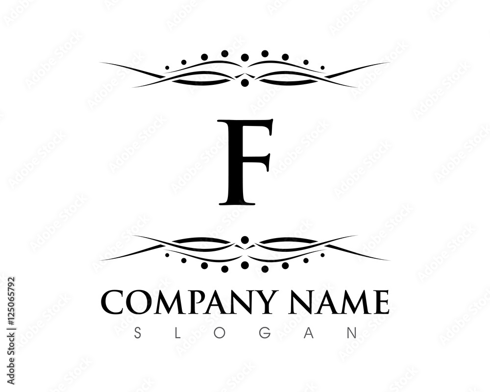 F Letter Royal Logo Stock Vector | Adobe Stock